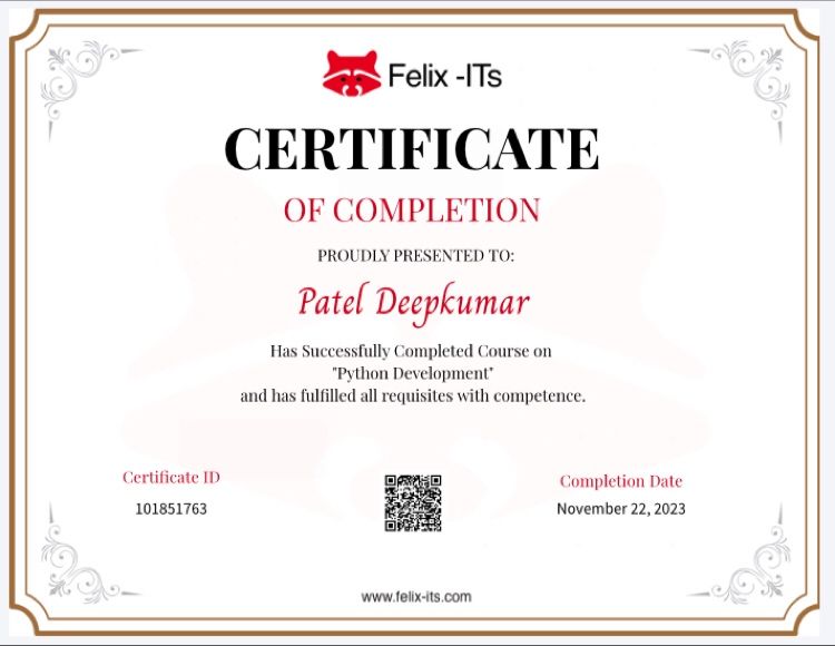 Deep Patel patel on LinkedIn: Complete python development course Deep Patel patel on LinkedIn: Complete python development course