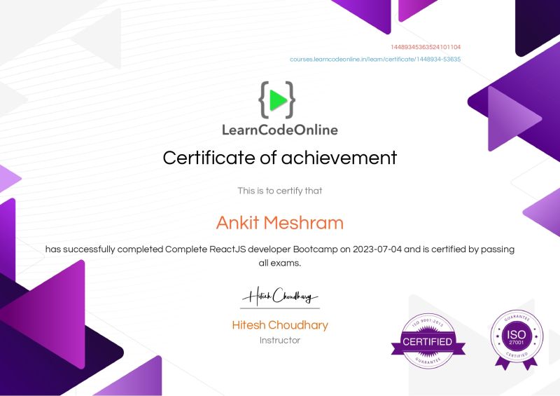 Ankit Meshram on LinkedIn: #reactjs #developer #javascript #thankyou Ankit Meshram on LinkedIn: #reactjs #developer #javascript #thankyou