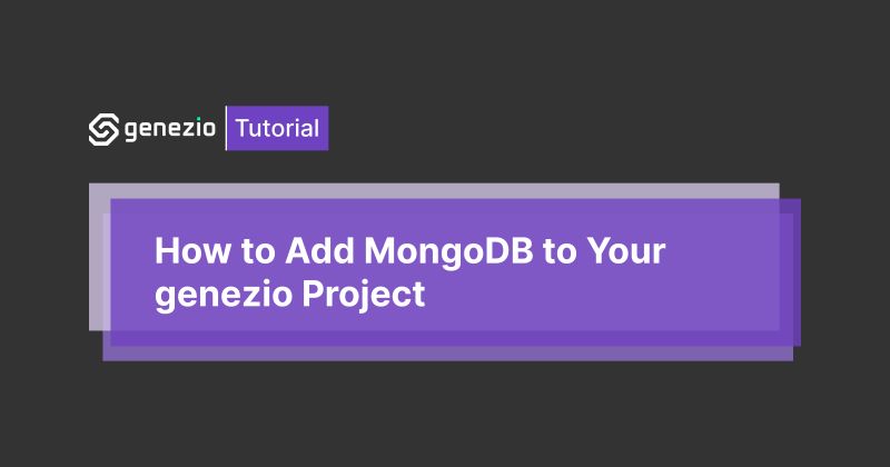 Genezio on LinkedIn: #genezio #tutorial #mongodb #database Genezio on LinkedIn: #genezio #tutorial #mongodb #database