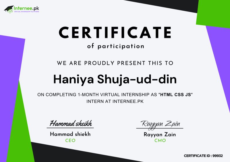 Haniya Shuja on LinkedIn: #certifiedfrontender #newbeginnings # ... Haniya Shuja on LinkedIn: #certifiedfrontender #newbeginnings # ...