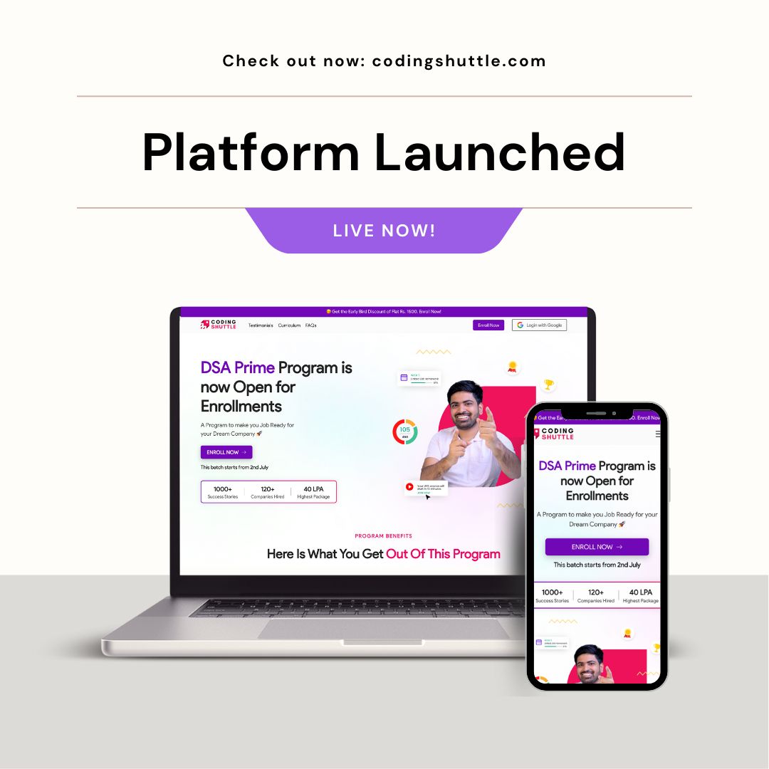 Coding Shuttle on LinkedIn: #newplatform #codingshuttle Coding Shuttle on LinkedIn: #newplatform #codingshuttle