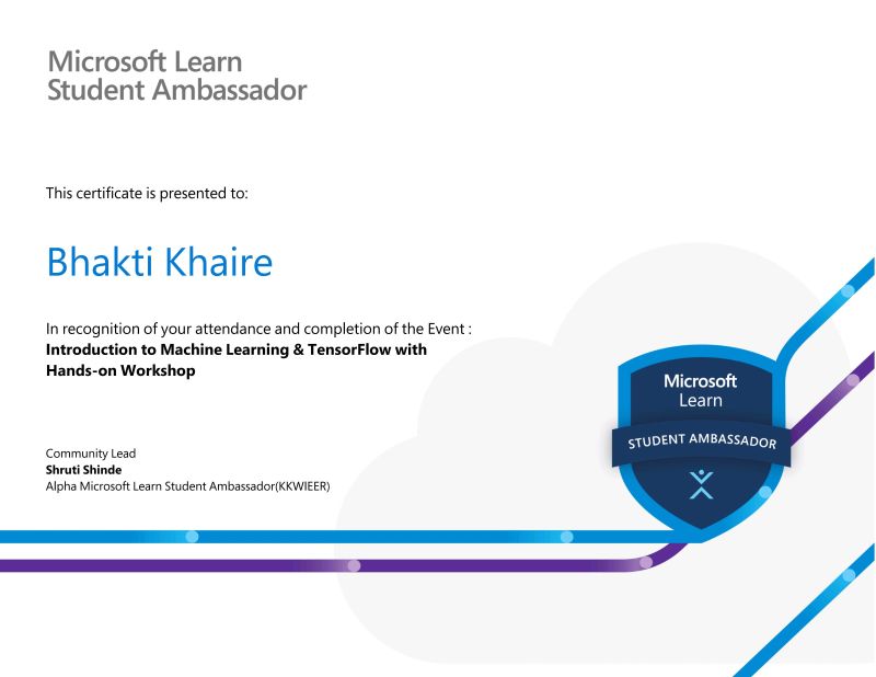 Bhakti Khaire on LinkedIn: #tensorflow #machinelearning Bhakti Khaire on LinkedIn: #tensorflow #machinelearning