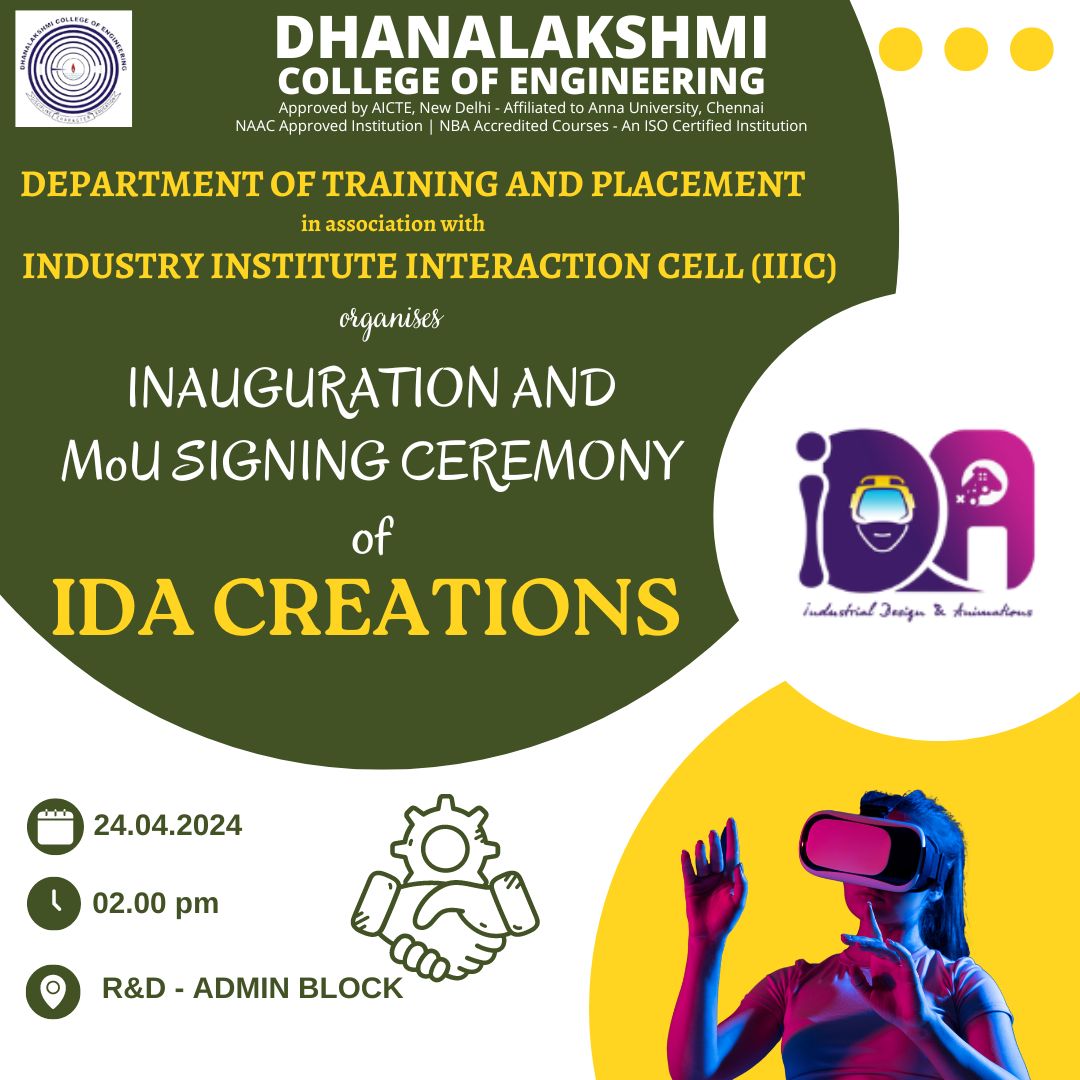 Dhanalakshmi College of Engineering posted on LinkedIn Dhanalakshmi College of Engineering posted on LinkedIn