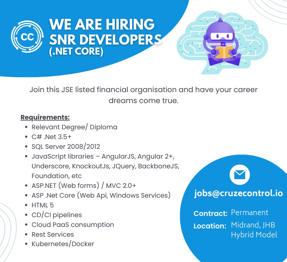 Cruze Control Technologies on LinkedIn: #dotnetdeveloper #dotnetjobs # ... Cruze Control Technologies on LinkedIn: #dotnetdeveloper #dotnetjobs # ...