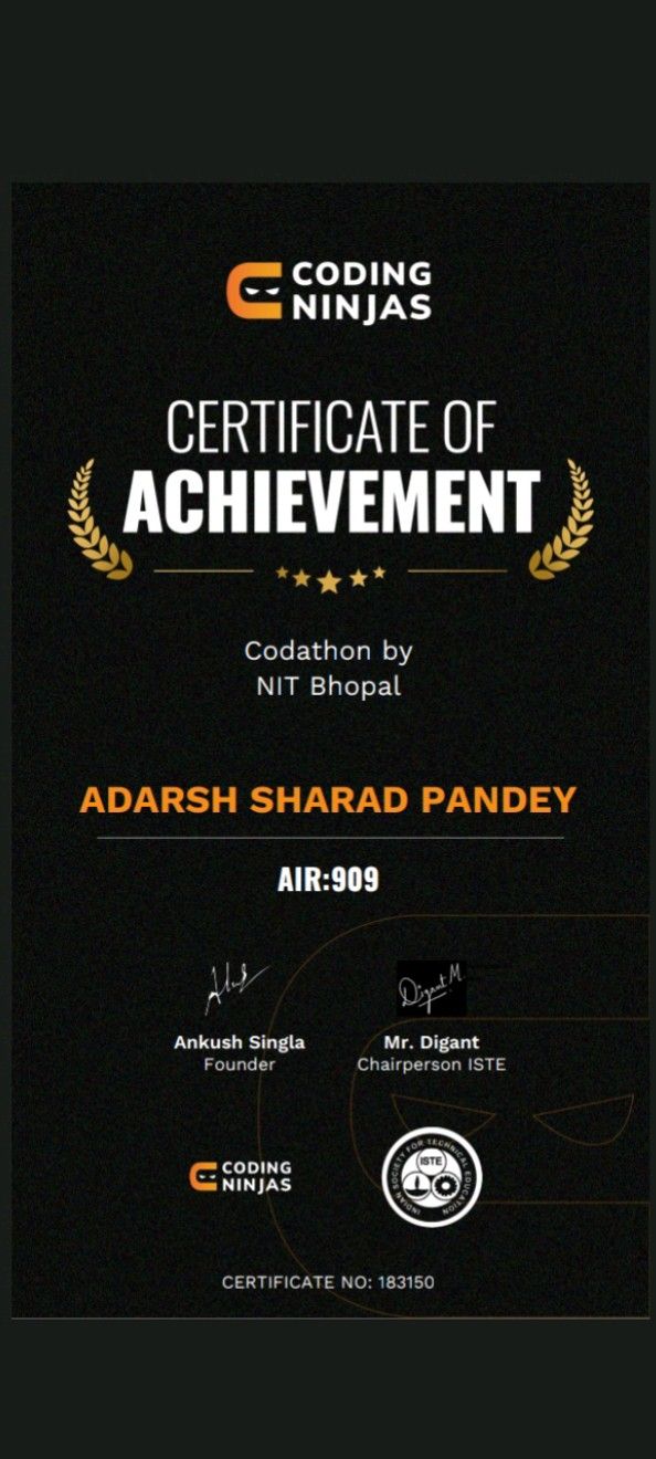 Adarsh Sharad Pandey on LinkedIn: #codathon2023 Adarsh Sharad Pandey on LinkedIn: #codathon2023