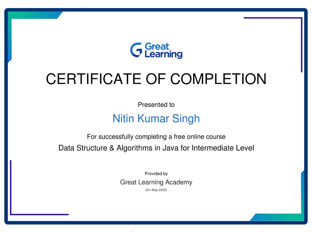 Nitin Choudhary on LinkedIn: #learning #data #java #algorithms #experience Nitin Choudhary on LinkedIn: #learning #data #java #algorithms #experience