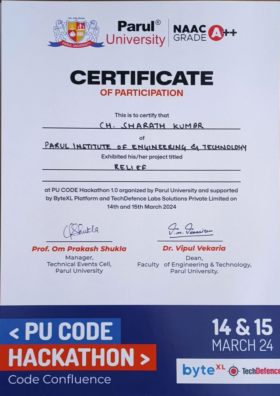 Chinthapula Sharath Kumar on LinkedIn: #paruluniversity #bytexl # ... Chinthapula Sharath Kumar on LinkedIn: #paruluniversity #bytexl # ...