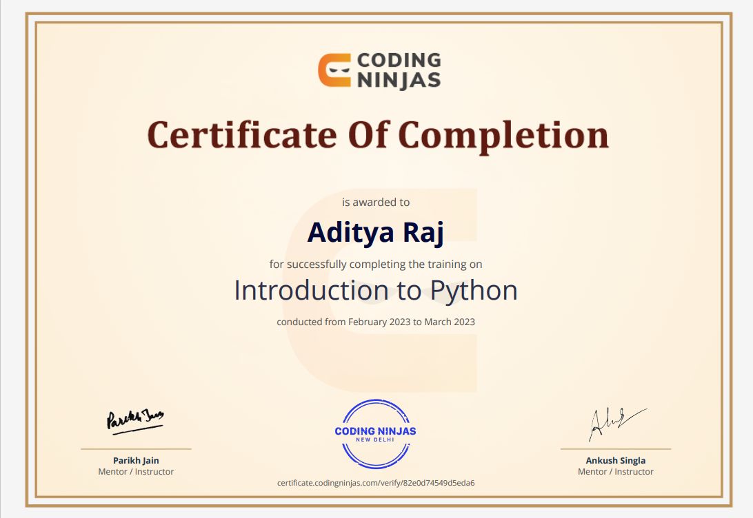 Aditya Raj on LinkedIn: #codingninjas #codingninja #codingninjasstudio Aditya Raj on LinkedIn: #codingninjas #codingninja #codingninjasstudio