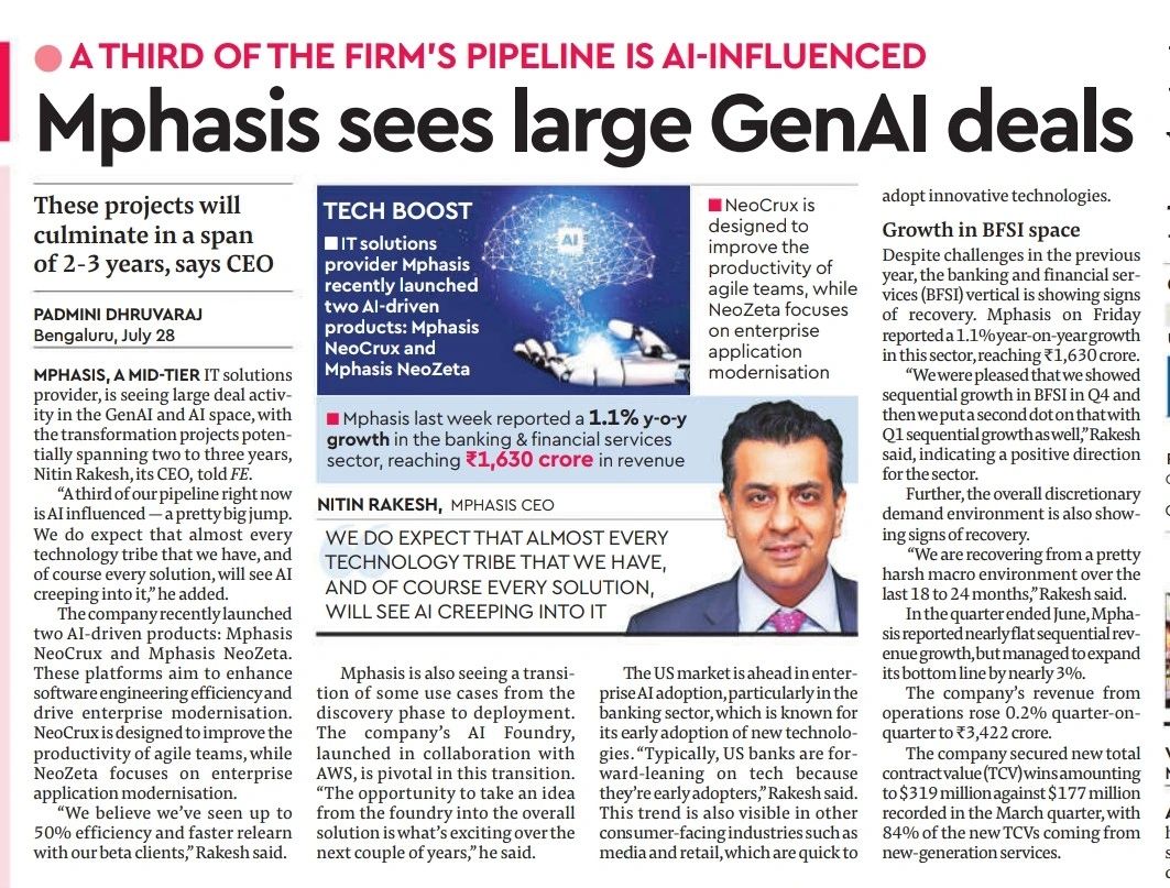 Padmini Dhruvaraj on LinkedIn: Mphasis, a mid-tier IT solutions ... Padmini Dhruvaraj on LinkedIn: Mphasis, a mid-tier IT solutions ...