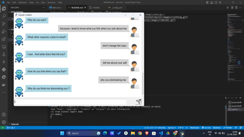 Vipul Tiwari on LinkedIn: #programming #aichatbot #learningeveryday Vipul Tiwari on LinkedIn: #programming #aichatbot #learningeveryday
