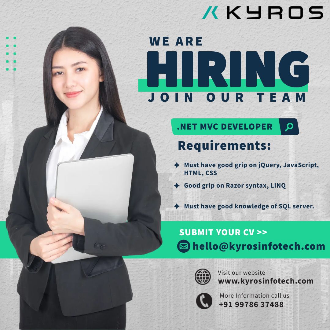 Kyros Infotech HR on LinkedIn: #dotnetmvc #skillsrequired #dotnetmvc # ... Kyros Infotech HR on LinkedIn: #dotnetmvc #skillsrequired #dotnetmvc # ...