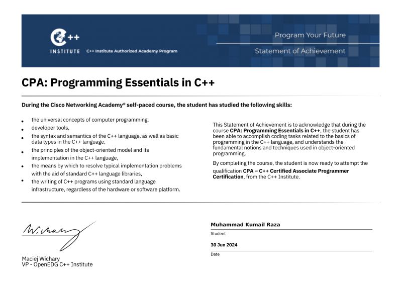 kumail Raza on LinkedIn: Happy to announce that I received Programming ... kumail Raza on LinkedIn: Happy to announce that I received Programming ...