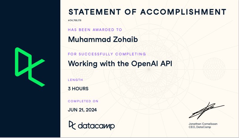 Muhammad Zohaib on LinkedIn: #ai #openai #datascience #learning # ... Muhammad Zohaib on LinkedIn: #ai #openai #datascience #learning # ...