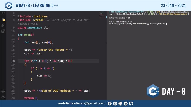 Mehdiali Kadiwala on LinkedIn: #cplusplus #cpp #codingincplusplus # ... Mehdiali Kadiwala on LinkedIn: #cplusplus #cpp #codingincplusplus # ...