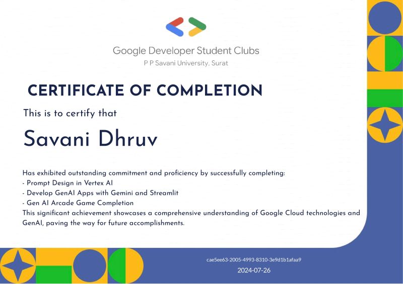 Dhruv Savani on LinkedIn: #connections #gdscppsu #vertexai #gdsc #genai Dhruv Savani on LinkedIn: #connections #gdscppsu #vertexai #gdsc #genai