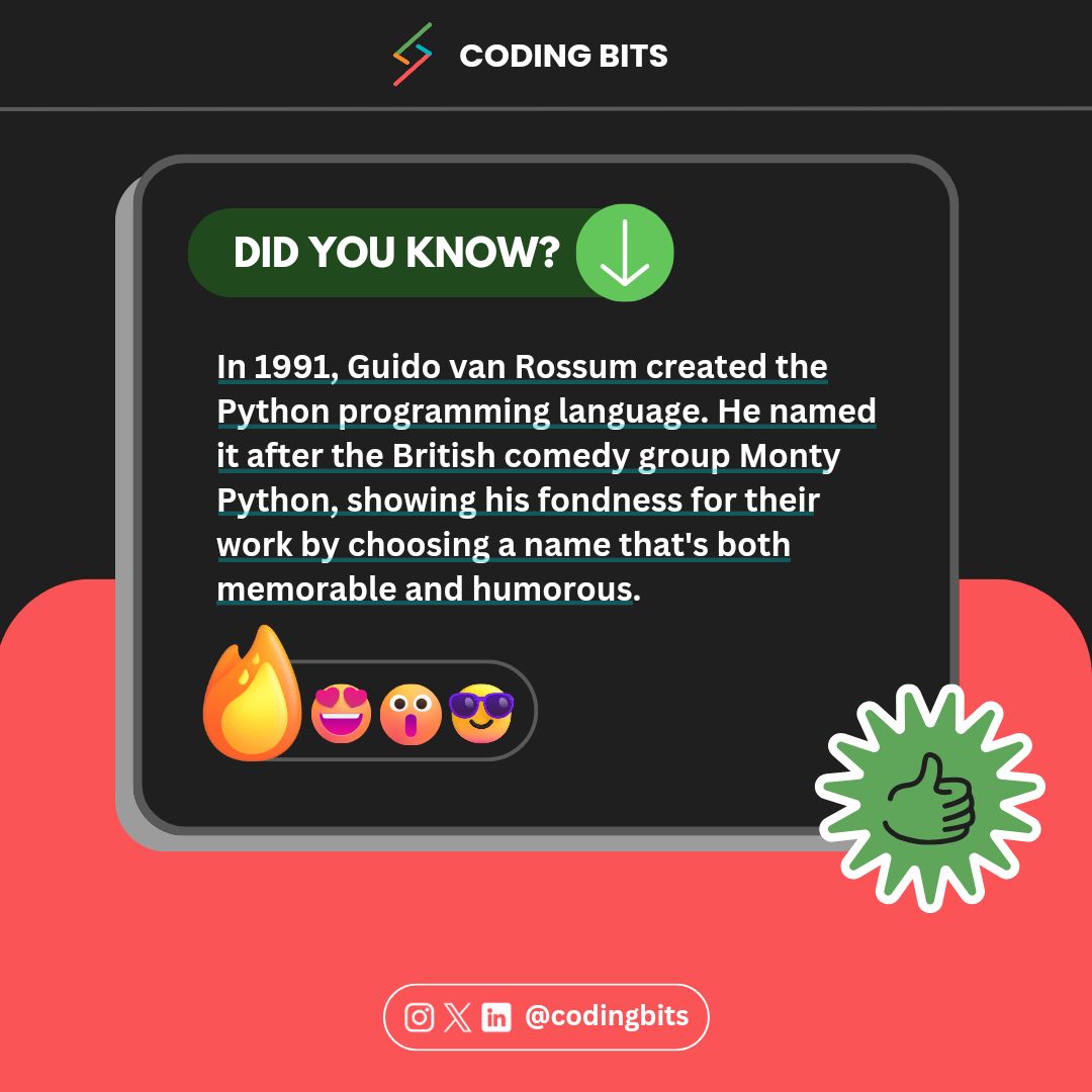 Coding Bits on LinkedIn: #python #programmerhumor #codinglife # ... Coding Bits on LinkedIn: #python #programmerhumor #codinglife # ...