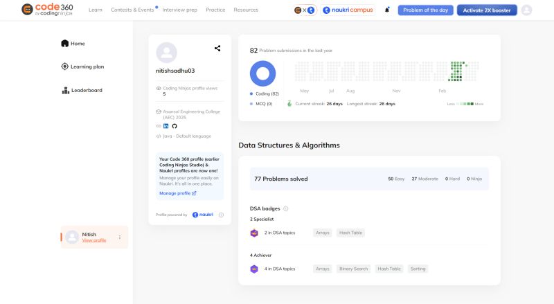 Nitish Sadhu on LinkedIn: #dsa #datastructures #algorithms #learning # ... Nitish Sadhu on LinkedIn: #dsa #datastructures #algorithms #learning # ...