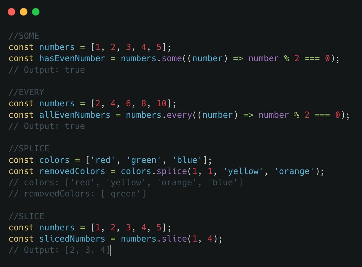 Marco Carvalho on LinkedIn: #javascript #arraymethods #some #every # ... Marco Carvalho on LinkedIn: #javascript #arraymethods #some #every # ...