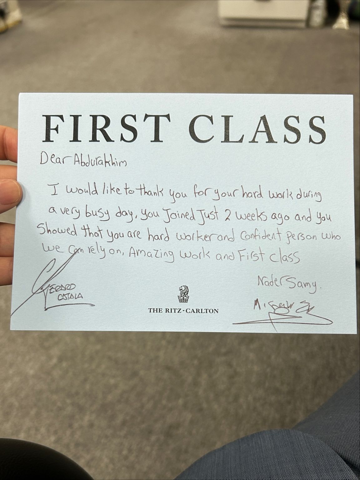 Abdurahim Komiljonov on LinkedIn: #firstclass #marriott #theritzcarlton ... Abdurahim Komiljonov on LinkedIn: #firstclass #marriott #theritzcarlton ...
