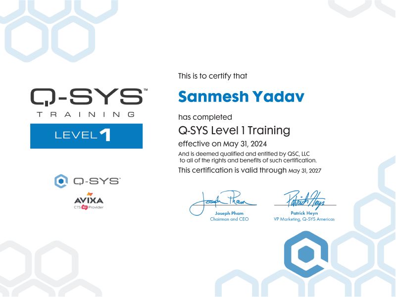 Sanmesh Yadav on LinkedIn: #qsc Sanmesh Yadav on LinkedIn: #qsc