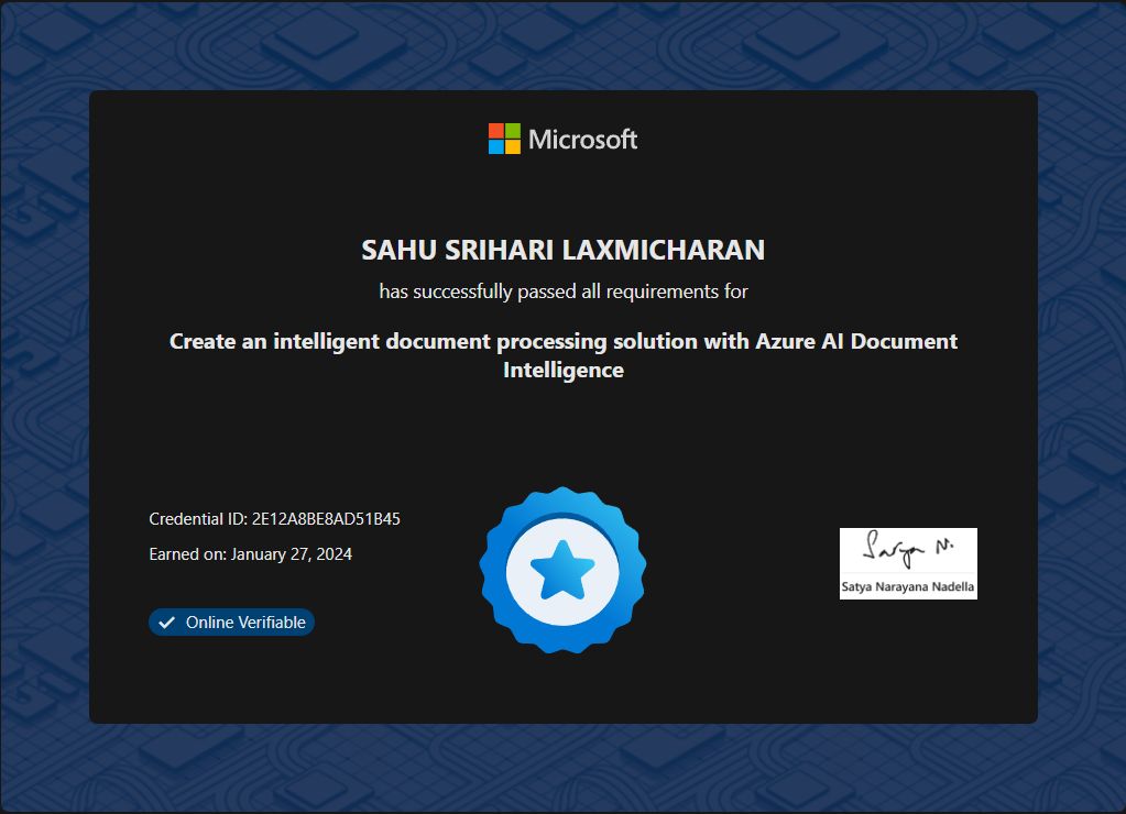 Srihari sahu on LinkedIn: I completed Srihari sahu on LinkedIn: I completed