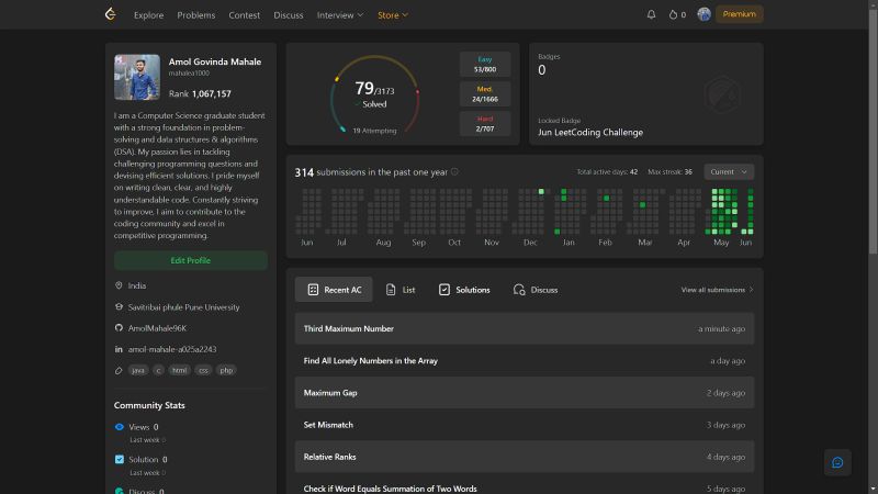 Amol Mahale on LinkedIn: #leetcode #codingchallenge #programming ... Amol Mahale on LinkedIn: #leetcode #codingchallenge #programming ...