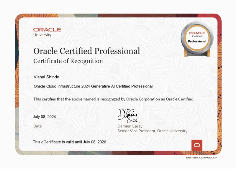 Vishal Shinde on LinkedIn: #oracle Vishal Shinde on LinkedIn: #oracle
