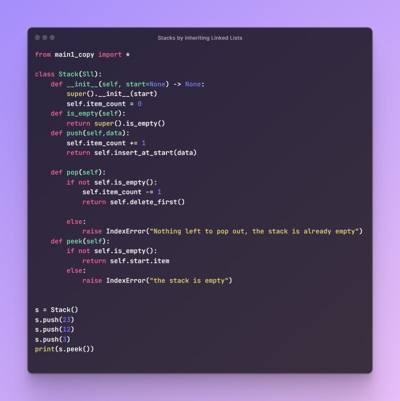 Day 36 of #100DaysOfCode: Stacks using Linked Lists | Jayant Issar ... Day 36 of #100DaysOfCode: Stacks using Linked Lists | Jayant Issar ...