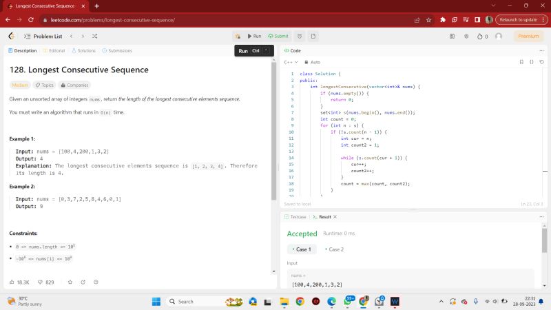 Atisha Gupta on LinkedIn: Leetcode 128. Longest Consecutive Sequence Atisha Gupta on LinkedIn: Leetcode 128. Longest Consecutive Sequence