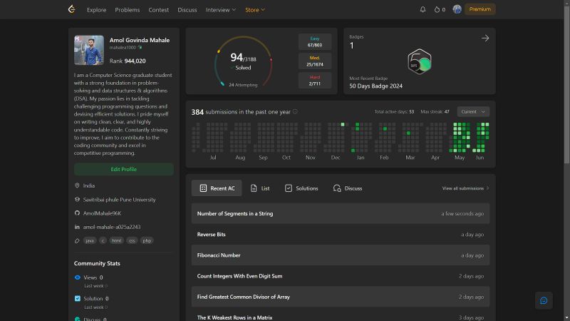 Amol Mahale on LinkedIn: #leetcode #codingchallenge #programming ... Amol Mahale on LinkedIn: #leetcode #codingchallenge #programming ...