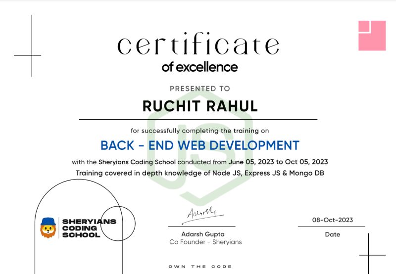 Ruchit Rahul on LinkedIn: #nodejs #expressjs #mongodb #backenddeveloper Ruchit Rahul on LinkedIn: #nodejs #expressjs #mongodb #backenddeveloper
