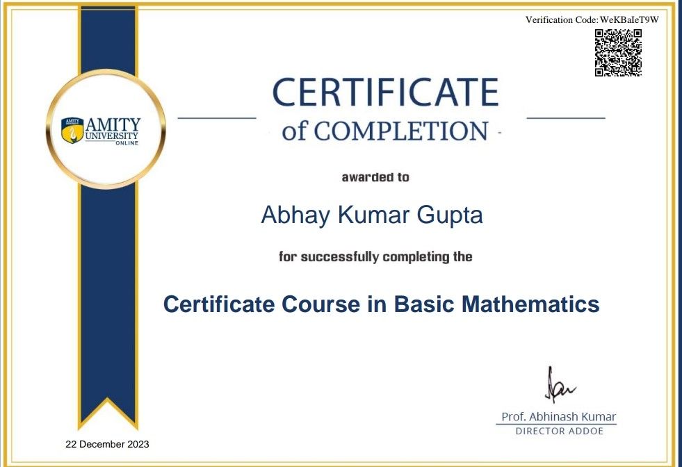 Abhay Kumar Gupta on LinkedIn: I’m happy to share that I’ve obtained a ... Abhay Kumar Gupta on LinkedIn: I’m happy to share that I’ve obtained a ...