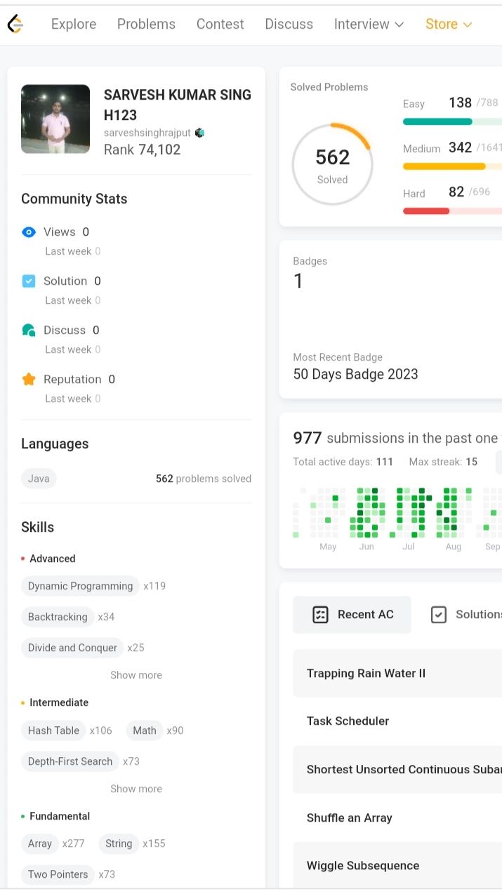 S SARVESH on LinkedIn: #leetcode #code #java #dsa S SARVESH on LinkedIn: #leetcode #code #java #dsa