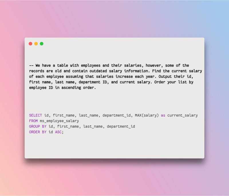 Srilatha J. on LinkedIn: #sql #sql #stratascratch #dataanalysis Srilatha J. on LinkedIn: #sql #sql #stratascratch #dataanalysis