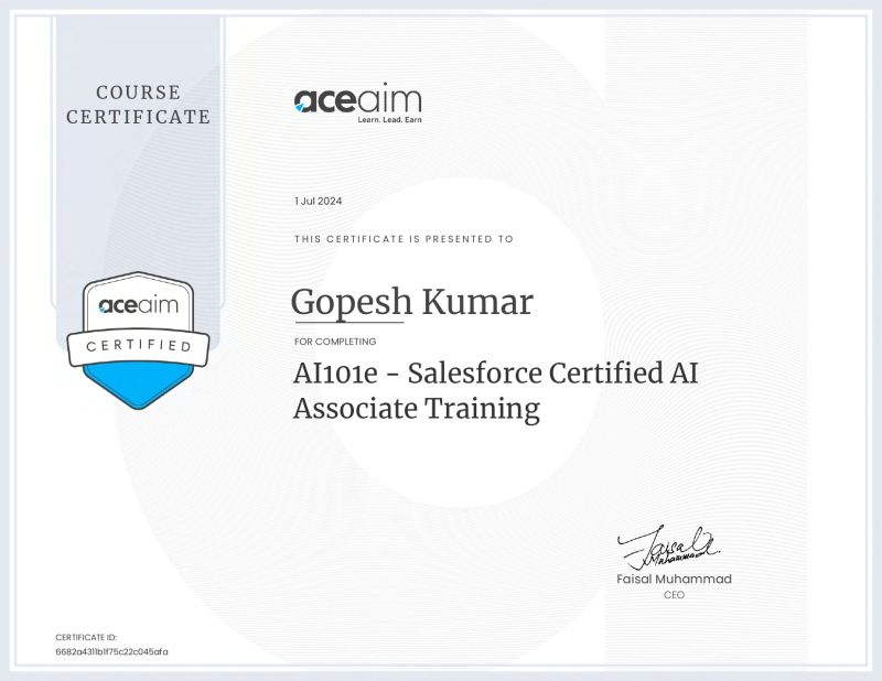Gopesh kumar on LinkedIn: #sfdc Gopesh kumar on LinkedIn: #sfdc