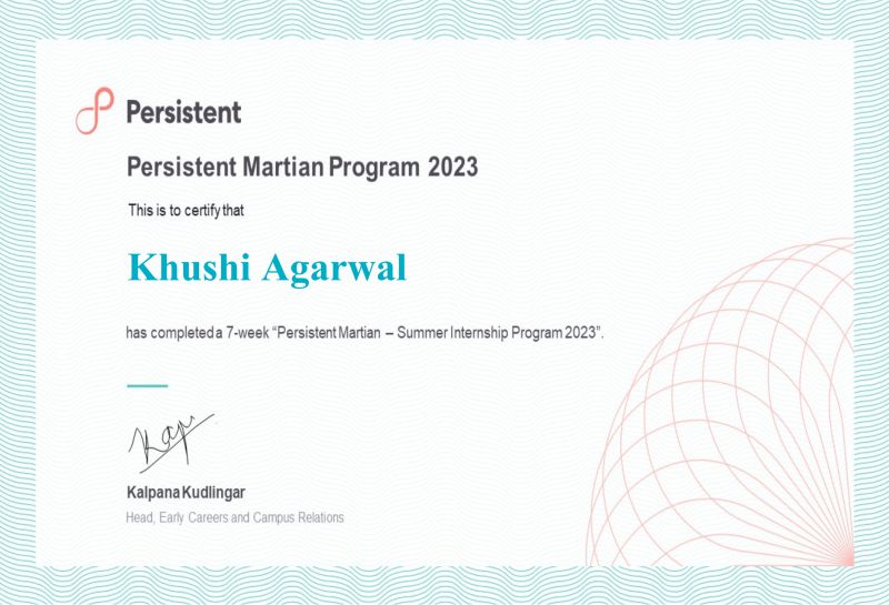 Khushi Agarwal on LinkedIn: #internship Khushi Agarwal on LinkedIn: #internship