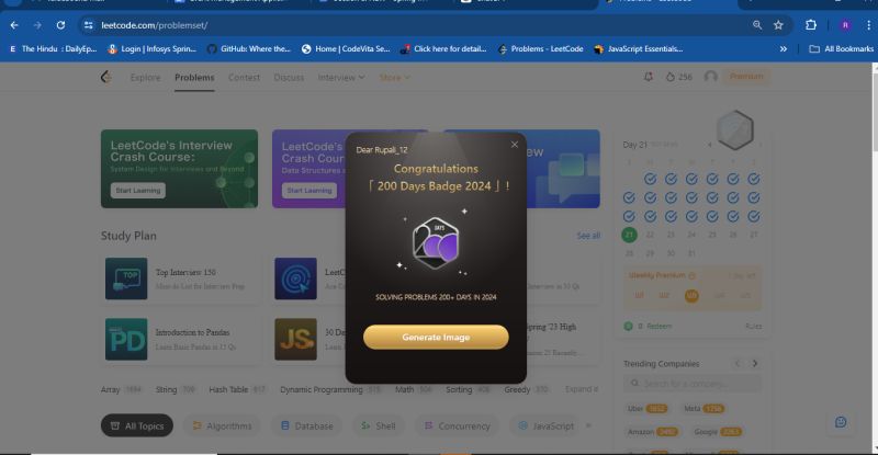 Rupali Sharma on LinkedIn: #coding #leetcodestreak #200daysofcode # ... Rupali Sharma on LinkedIn: #coding #leetcodestreak #200daysofcode # ...
