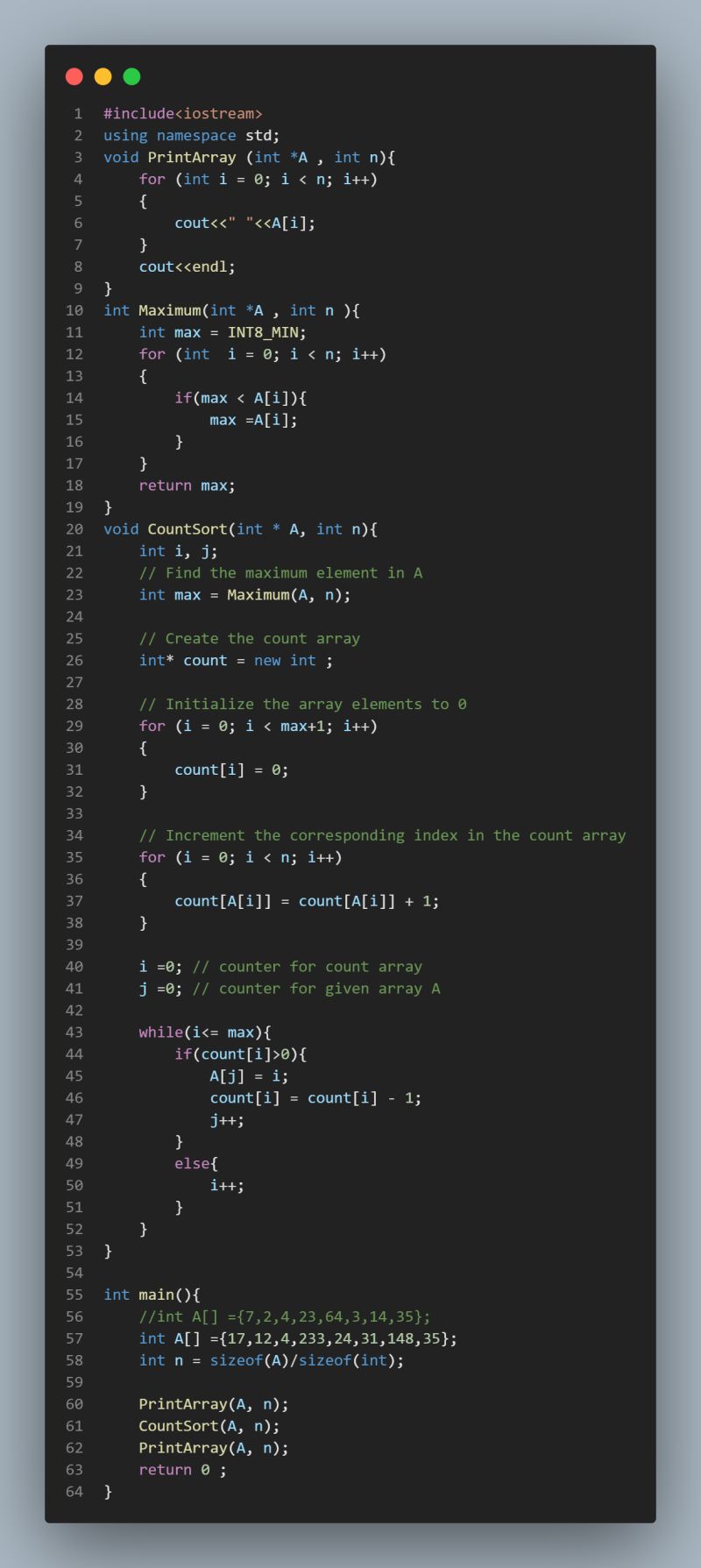Ankit Kumar on LinkedIn: #dsa #countsort #sorting #datastructure Ankit Kumar on LinkedIn: #dsa #countsort #sorting #datastructure