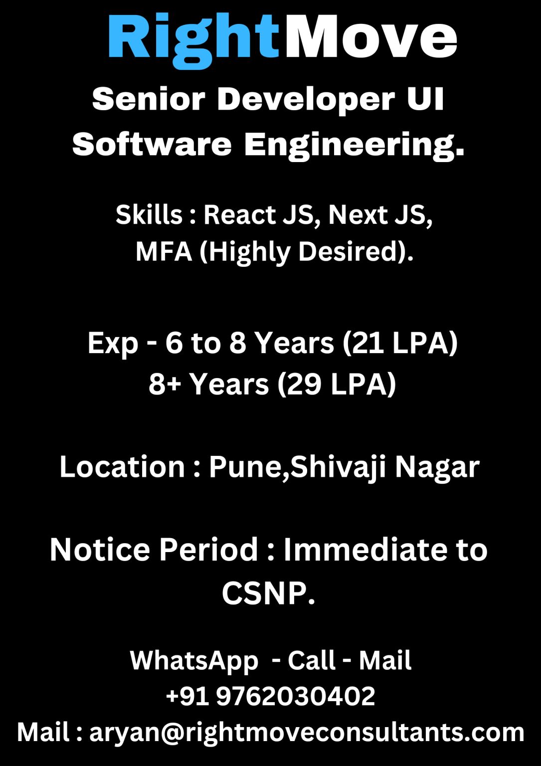 Aryan C on LinkedIn: #nextjs #reactjs #mfa #rightmove #hiringnow Aryan C on LinkedIn: #nextjs #reactjs #mfa #rightmove #hiringnow