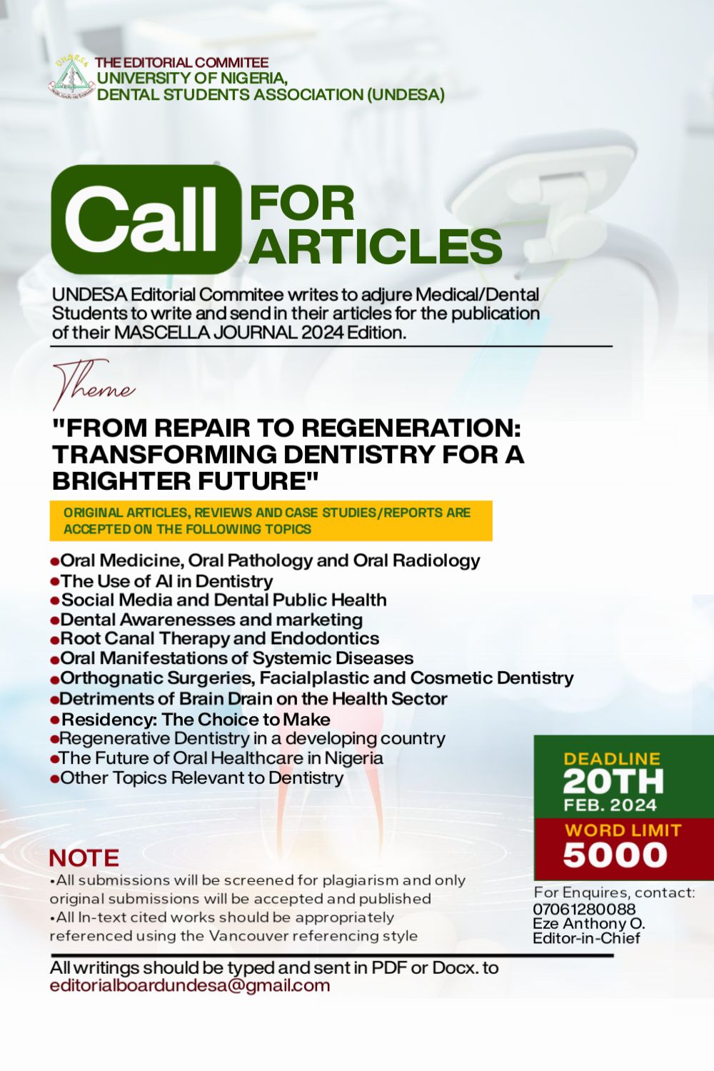 Eze Anthony Onyebuchi on LinkedIn: 📢📢📢📢📢📢📢📢📢 ‼️ CALL FOR ARTICLES‼️ I'm ... Eze Anthony Onyebuchi on LinkedIn: 📢📢📢📢📢📢📢📢📢 ‼️ CALL FOR ARTICLES‼️ I'm ...
