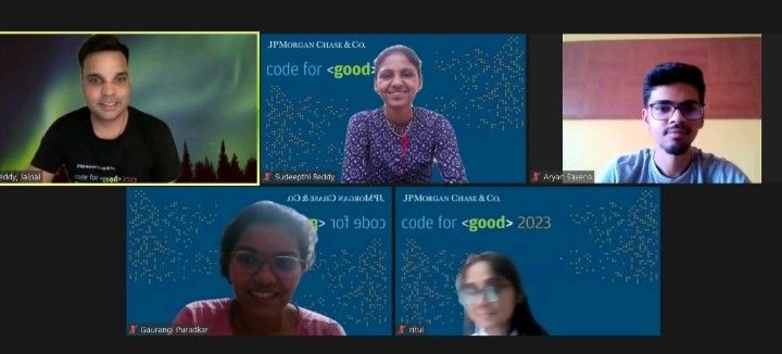 Gaurangi Puradkar on LinkedIn: #codeforgood #techforgood #jpmorgan # ... Gaurangi Puradkar on LinkedIn: #codeforgood #techforgood #jpmorgan # ...