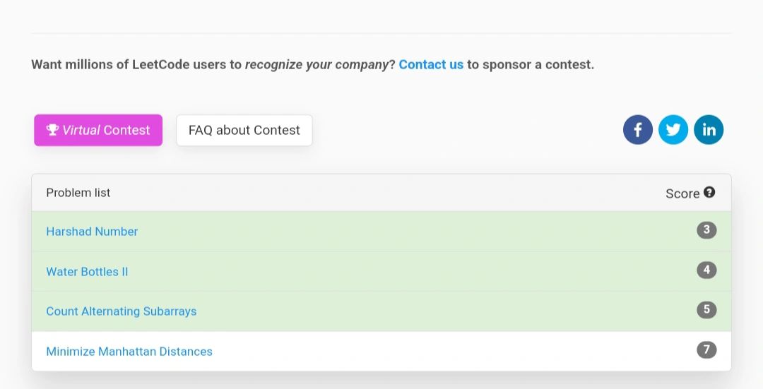 Aadarsh Shaheb Singh on LinkedIn: LeetCode Weekly Contest 391. Question ... Aadarsh Shaheb Singh on LinkedIn: LeetCode Weekly Contest 391. Question ...
