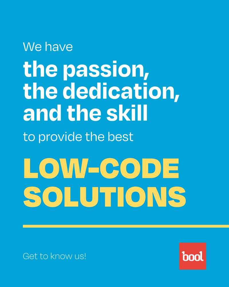 Bool on LinkedIn: #lowcode #software #bool #softwaresolutions # ... Bool on LinkedIn: #lowcode #software #bool #softwaresolutions # ...