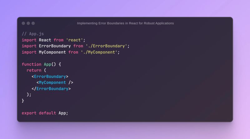 Rohit Jiwade on LinkedIn: 🚀 Implementing Error Boundaries in React for ... Rohit Jiwade on LinkedIn: 🚀 Implementing Error Boundaries in React for ...