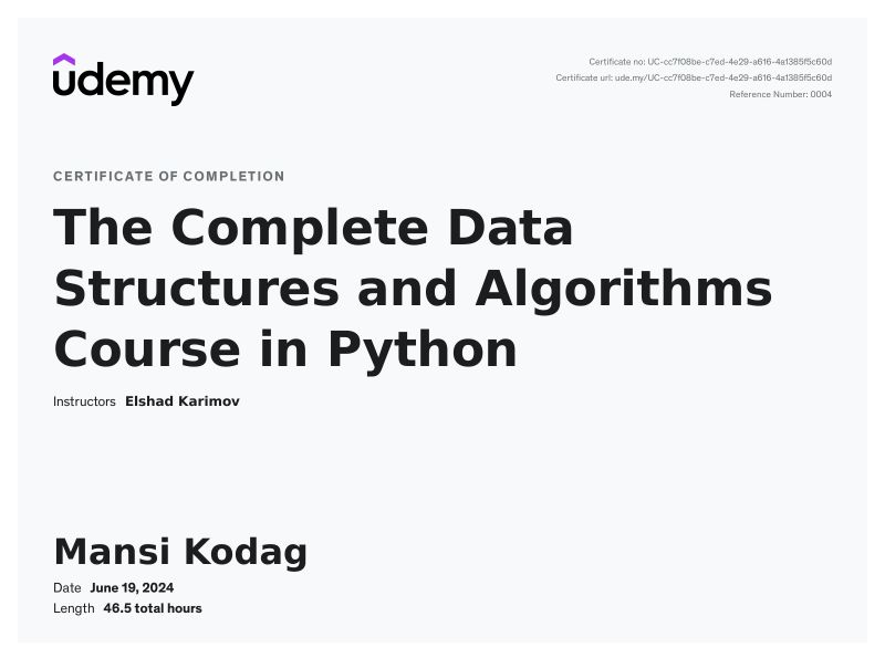 Mansi Kodag on LinkedIn: #datastructures #algorithms #pythonprogramming ... Mansi Kodag on LinkedIn: #datastructures #algorithms #pythonprogramming ...