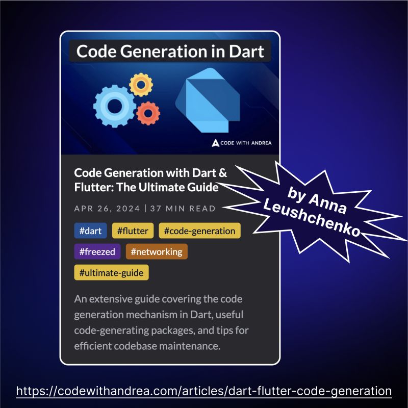 Anna Leushchenko π©βπ»ππ±πΊπ¦ on LinkedIn: #dart #flutter Anna Leushchenko π©βπ»ππ±πΊπ¦ on LinkedIn: #dart #flutter