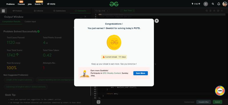 Arya Pathak on LinkedIn: #gfg #dsa #problemsolving Arya Pathak on LinkedIn: #gfg #dsa #problemsolving
