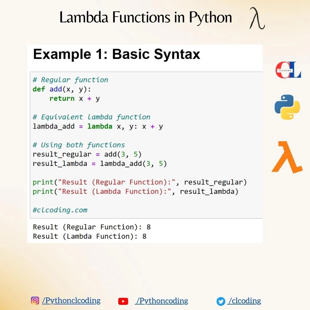 Salman Bilal on LinkedIn: Lambda Function in Python Salman Bilal on LinkedIn: Lambda Function in Python