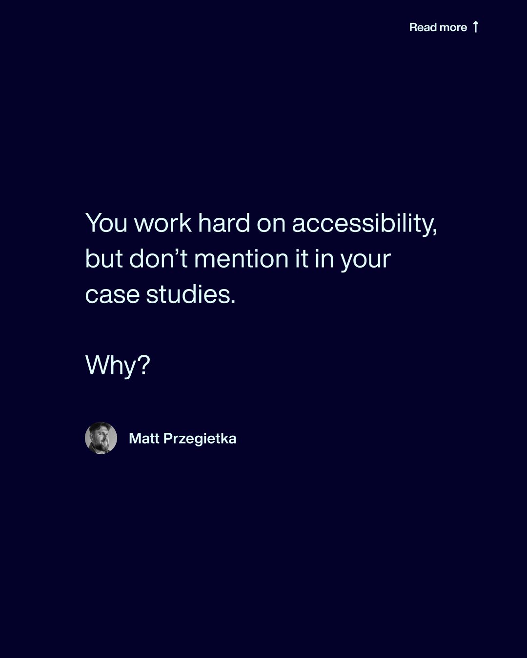 Matt Przegietka on LinkedIn: 1 thing many designers neglect in their ... Matt Przegietka on LinkedIn: 1 thing many designers neglect in their ...