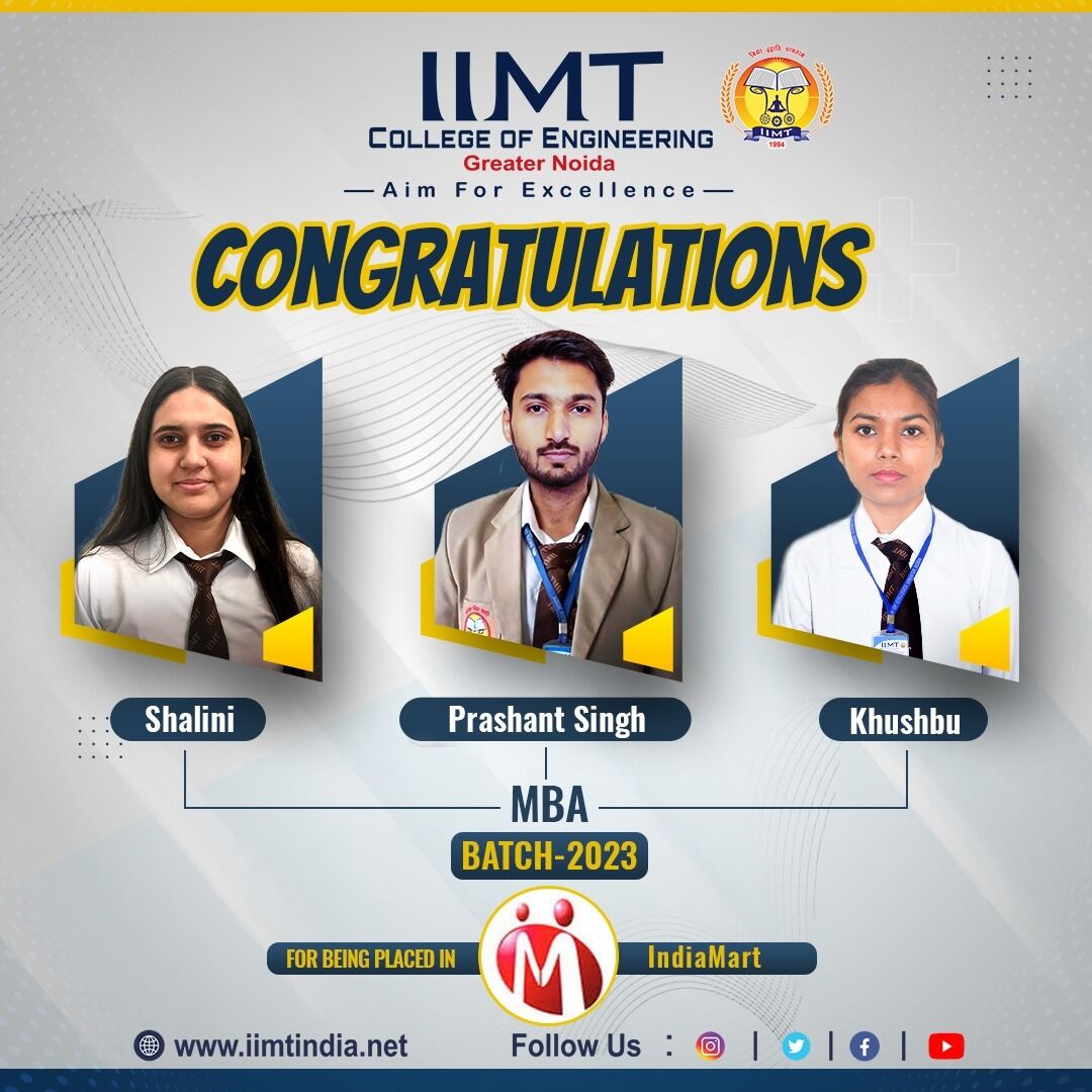 IIMT Group of Colleges on LinkedIn: #congratulations #placed #iimtian # ... IIMT Group of Colleges on LinkedIn: #congratulations #placed #iimtian # ...
